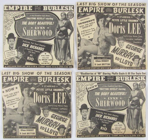 Vintage 1934-49 Sexy Burlesque Burlesk Follies Strippers Newspaper ...