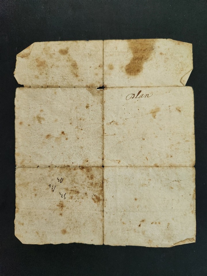 1820s antique hand-drawn MAP falmouth windham me Capt PETER PRIDE ...