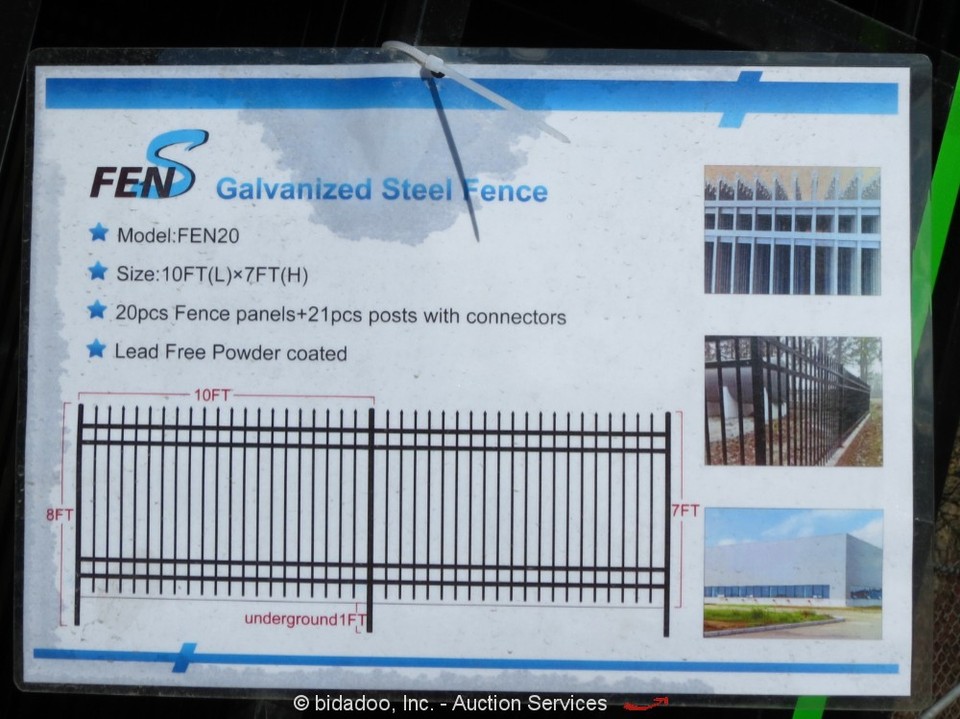 FENS FEN20 10' Garden Public Space Steel Fencing 20 Fence Panels ...