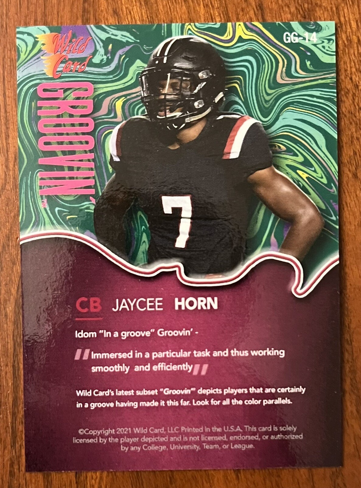 2021 Wild Card Groovin' Jaycee Horn Rookie Card #GG-14 | eBay