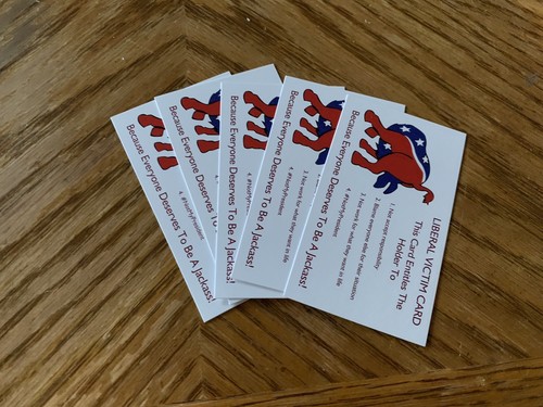 Liberal Victim Card | eBay