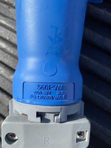 Hubbell Watertight Plug 560P9w 60 Amp 3 Phase 120/208 Vac | eBay