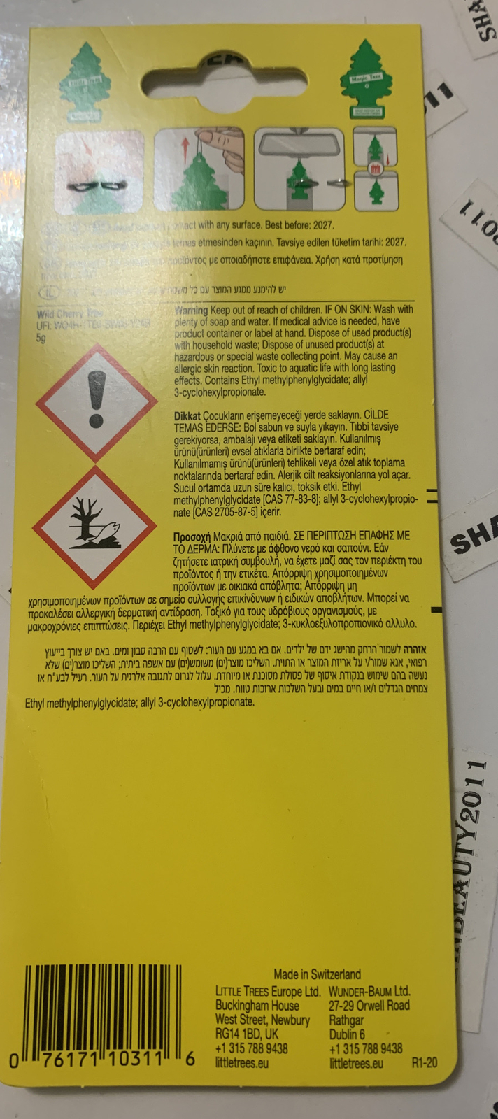 2 X Little Magic Tree Car Air Freshener Wild Cherry Freshner 2d for ...