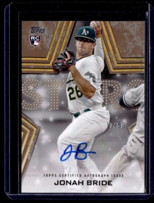 2023 Topps Baseball Stars Gold Autograph Jonah Bride RC Auto 10/50 ...