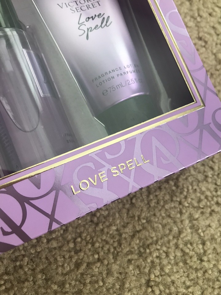 Victoria's Secret LOVE SPELL Box Gift Set Travel Size Lotion Mist Sealed Box | eBay