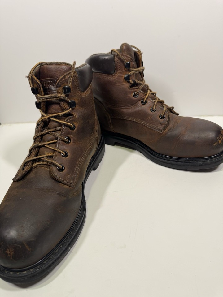 Red Wing Worx 5606 Work Boots Men 9 m Steel Toe Full Grain Leather EH ...
