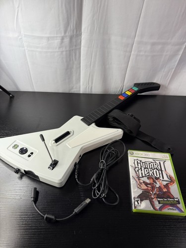Guitar Hero Xbox 360 Xplorer Guitar RedOctane - w/ Guitar Hero 2 Game ...
