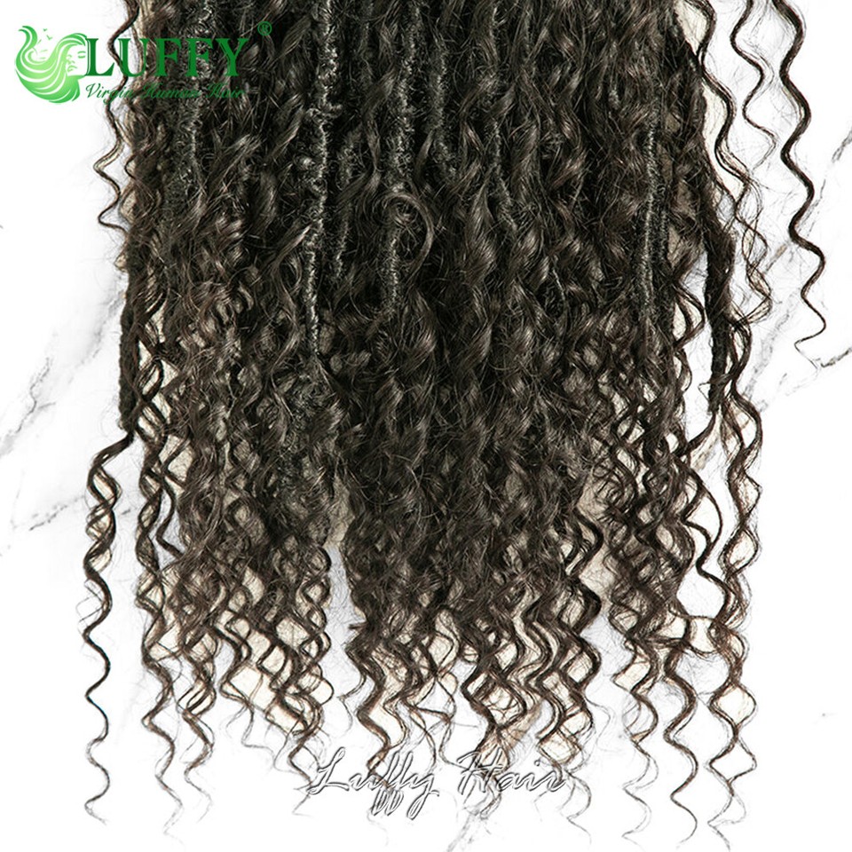 Boho Locs Crocheted Pre looped Human Hair Crochet Boho Dreadlocks Hair ...