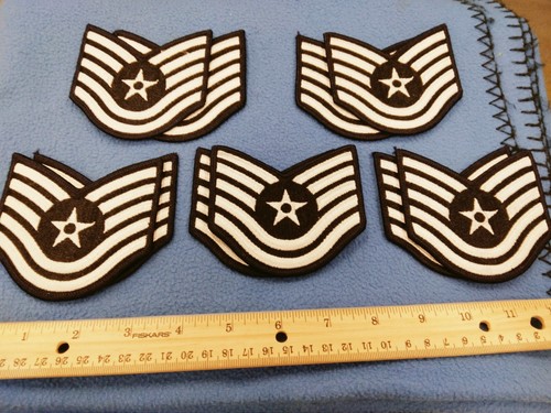 5 PAIRS OF - US AIR FORCE TECH SERGEANT RANK PATCHES - NEW | eBay