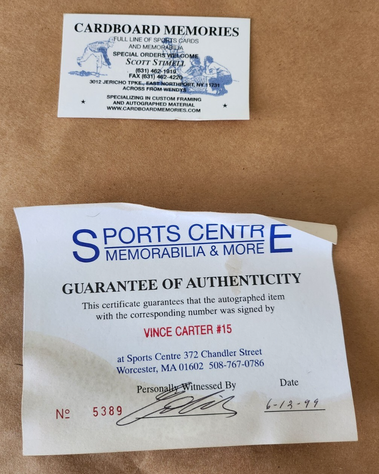 Vince Carter Toronto Raptors Signed autograph auto Framed 8 x 10 with ...