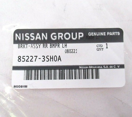 Genuine OEM Nissan 85227-3SH0A Driver LH Rear Bumper Bracket 2013-2019 ...