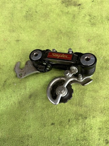 NOS SIMPLEX PRESTIGE BREVETE RED BICYCLE HANGER TYPE SHORT CAGE REAR ...