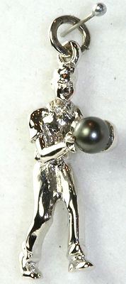 VTG CELLINI STERLING SILVER 5MM PEARL TALL BOWLING BOWLER CHARM | eBay