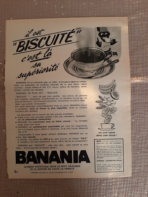 Pub de presse ancienne Banania - Old paper advertisement de 1964 | eBay