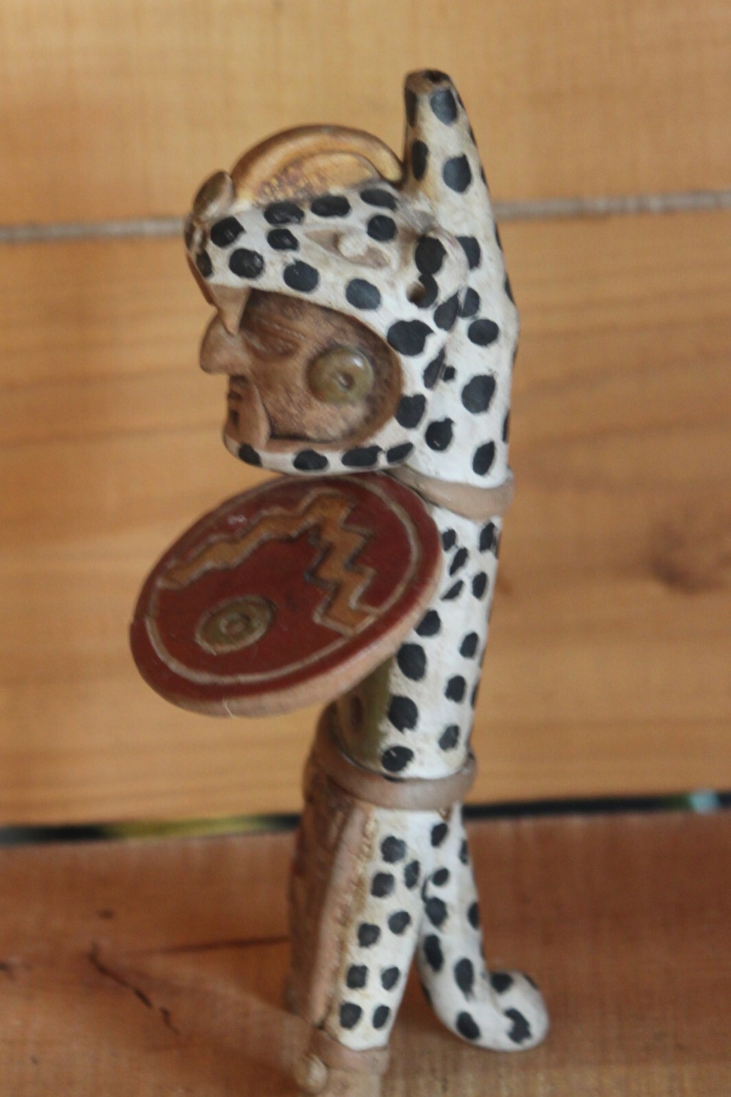 Aztec Mexico Pre Columbian Style Ocelotl Jaguar Warrior Figurine | eBay