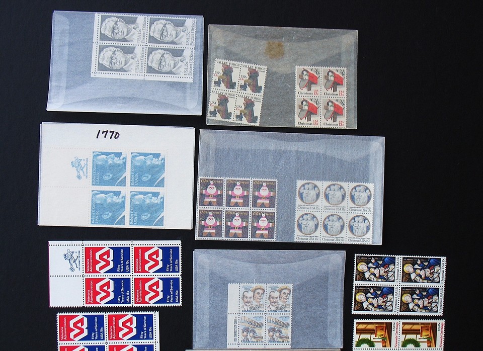 US Postage Stamp Lot of Vintage Regular Christmas Blocks/Strips 2c-20c ...