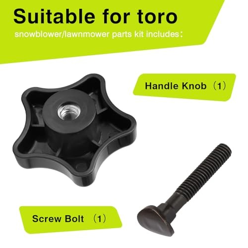 Handle Knob and Screw Bolt Kit, Compatible with Toro Lawn Mowers/Snow ...