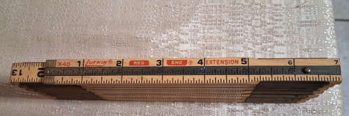 Vintage Lufkin x48 FOLDING EXTENSION RULE RULER Measuring Stick 8 Ft ...