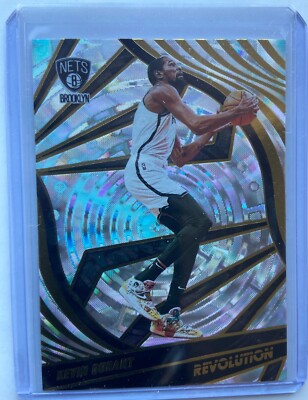 Kevin Durant 2021-22 Panini Revolution Base Card Fractal #8 Brooklyn ...
