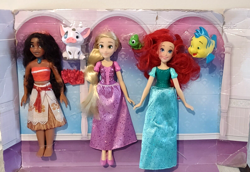 Disney Princess Dolls Moana Rapunzel Ariel Flounder Pua Pascal 6 Pieces ...