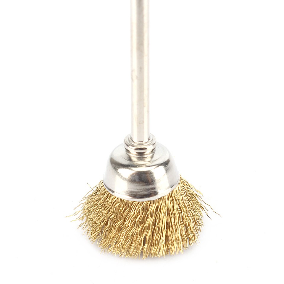 10Pcs Stainless Rotary Steel Wire Brass Brush Drill Polishing Wheel For ...