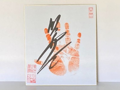 Terunofuji 73th Yokozuna Sumo Wrestler TEGATA Hand Stamp & Autograph ...