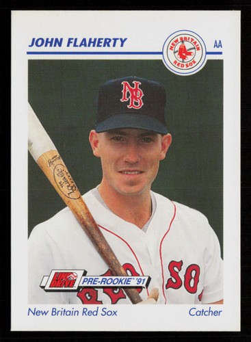 John Flaherty 1991 Line Drive AA #459 New Britain Red Sox Baseball Card ...