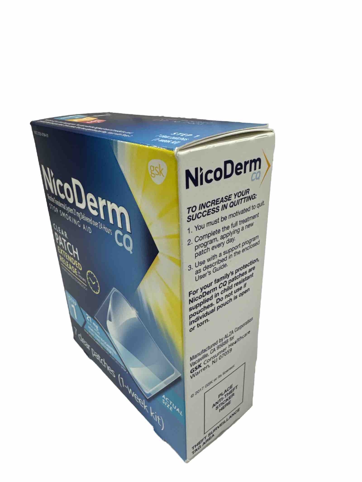 NicoDerm CQ 142050, 7 Step #1 Clear Nicotine Patches (1 Week Kit) See ...