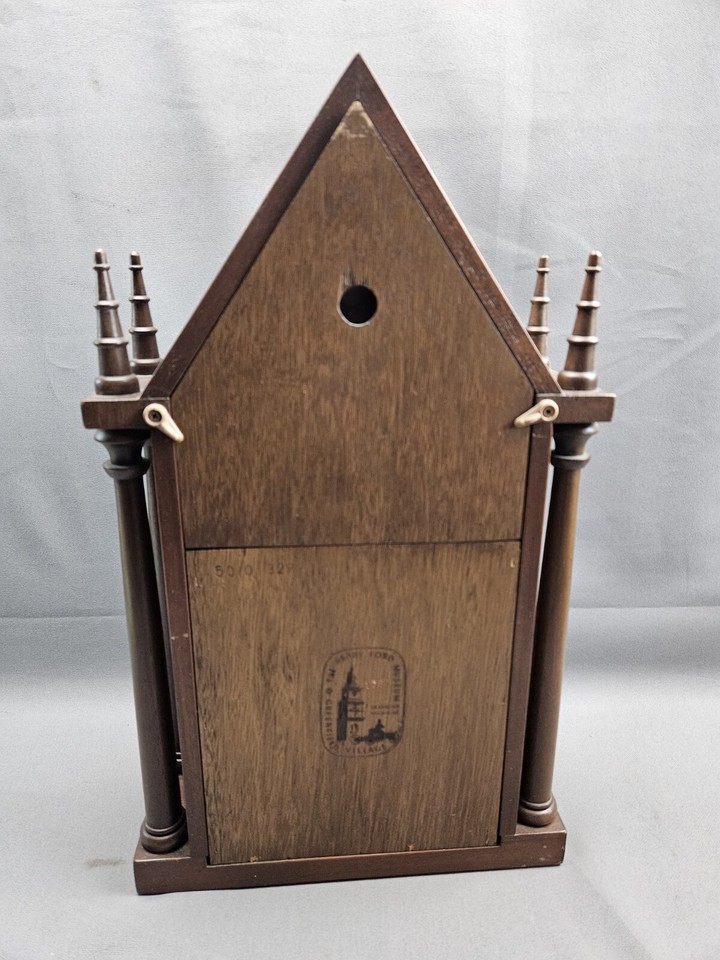 Antique Brewster & Ingraham 4 column Sharp Gothic Steeple Clock W/ Key ...