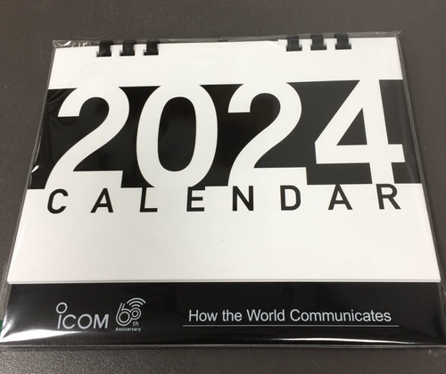 ICOM 60TH Anniversary, 2 Way Radios, 2024 Desktop Calendar, Sealed, 7.5 ...