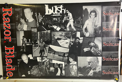 ROLLED 1996 BUSH RAZORBLADE SUITCASE ALBUM BAND POSTER GAVIN ROSSDALE ...