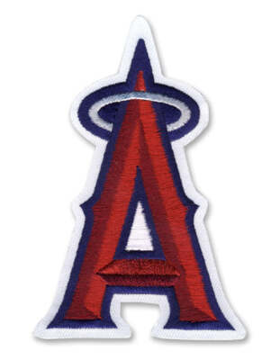 Los Angeles Angels Of Anaheim Silver 'A' Halo Jersey Logo Emblem Patch ...