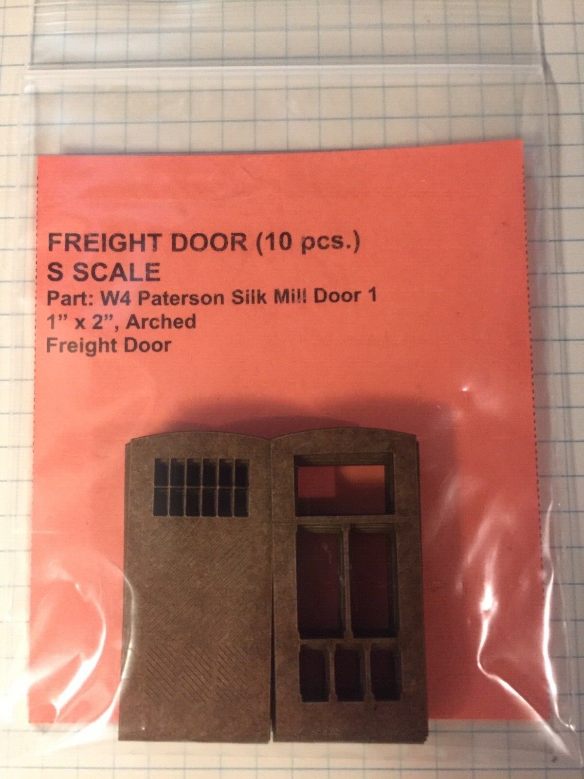 S Scale Laser Cut Freight Doors (10 Ct. Lot) 1-" x 2" (W4 PSM Door 1 ...