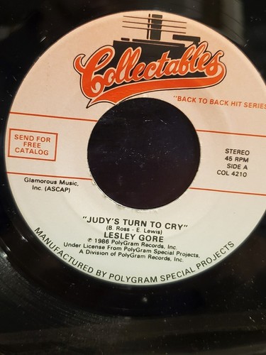 LESLEY GORE 7" 45 RPM "Judy's Turn to Cry" & "She's a Fool" on ...