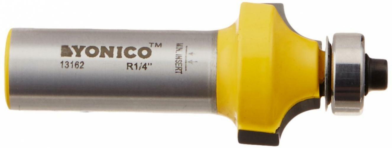 Yonico 13162 1/4-Inch Radius Round Over Edge Forming Router Bit 1/2 ...
