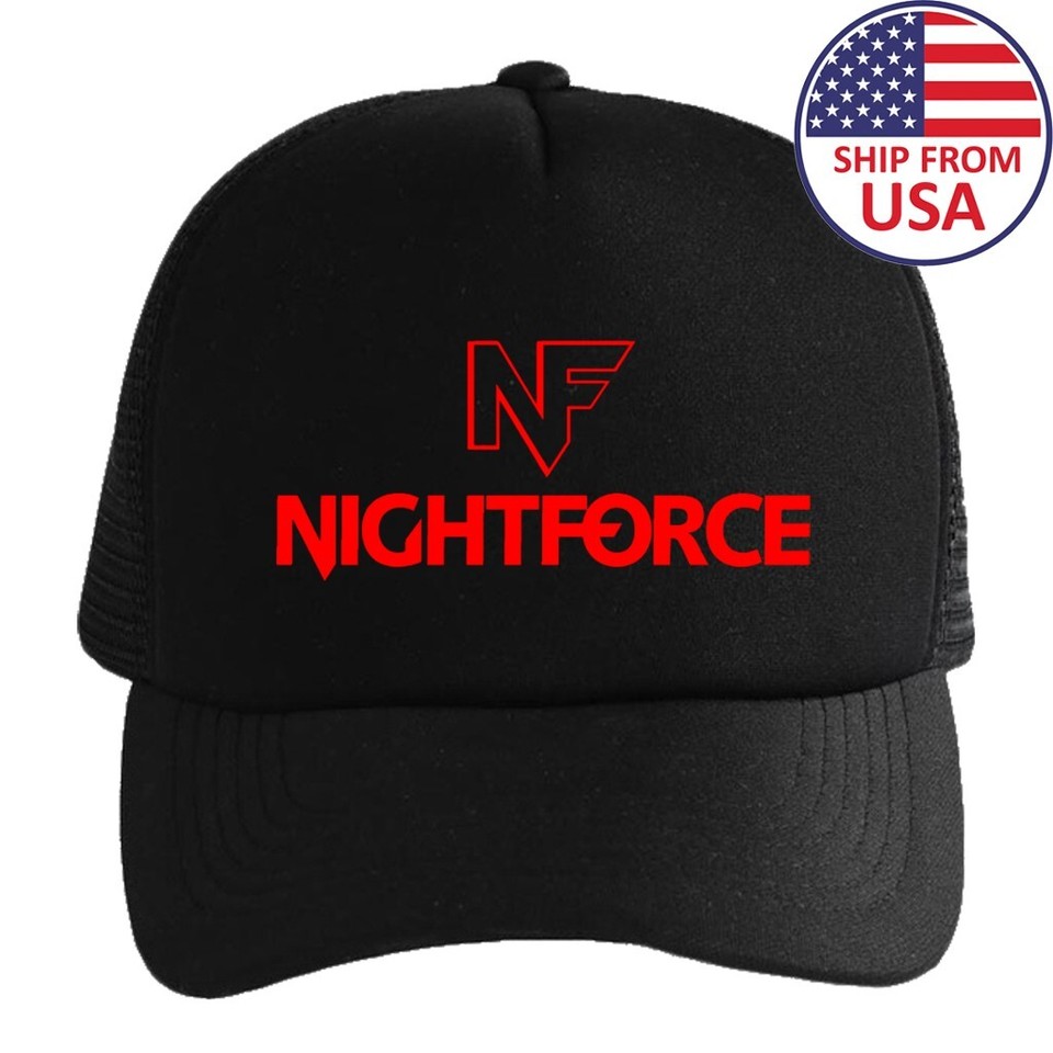 Customized Nightforce Night Force Firearms Logo Black Trucker Hat Cap ...
