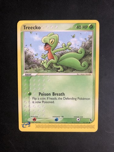 Pokémon TCG Treecko EX Ruby and Sapphire 75/109 Regular Common LP | eBay