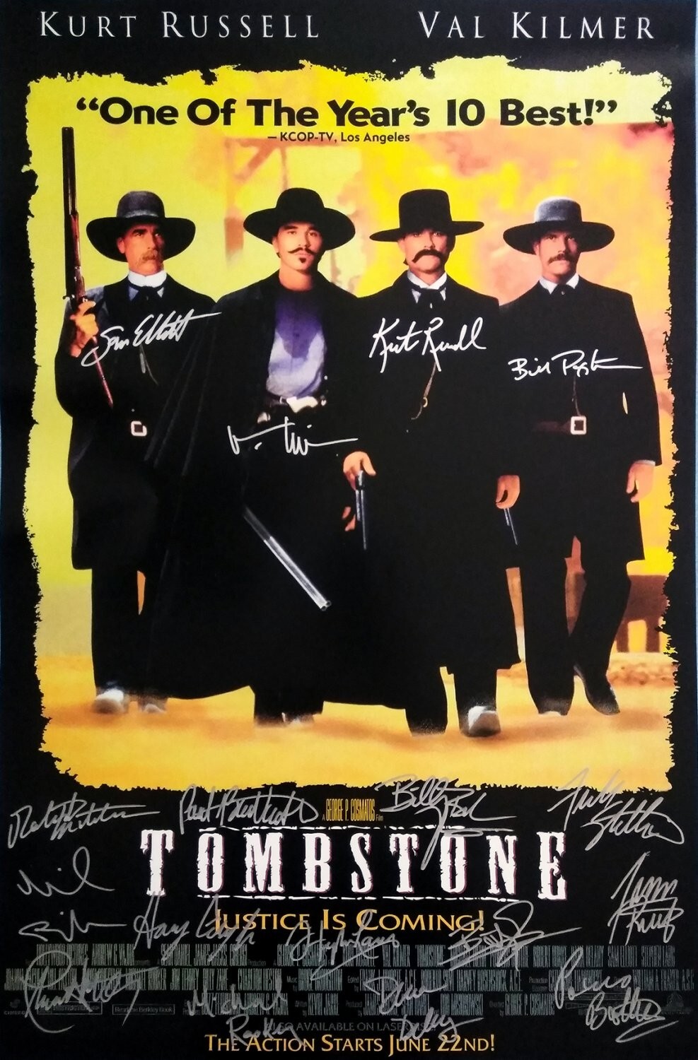 TOMBSTONE CAST VAL KILMER SIGNED PHOTO AUTOGRAPH SIGNATURE POSTER 8X10 ...