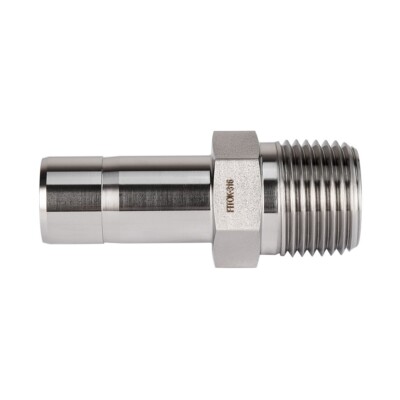 FITOK 316 SS Adapter 3/16 in Tube Stub x 1/8 Male NPT 10000 psi, SS-AM ...