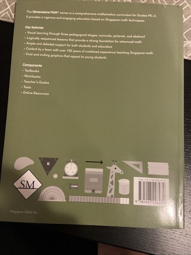 Dimensions Math 5B Tests Workbook Singapore Homeschool Brand New Book ...