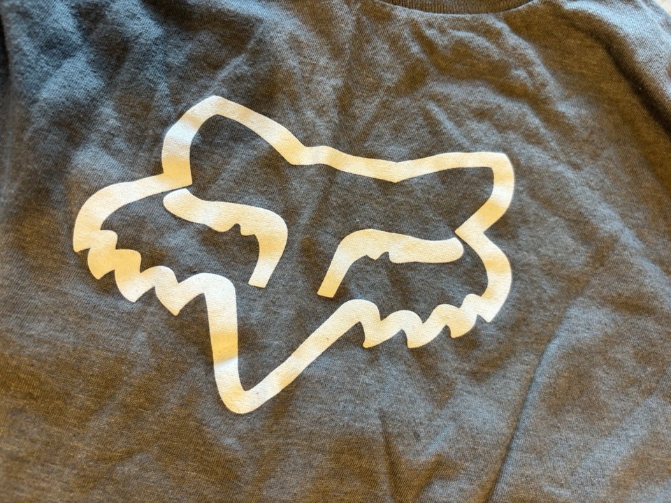 Boys Fox Racing Long Sleeve Logo Short Grey Size Medium | eBay