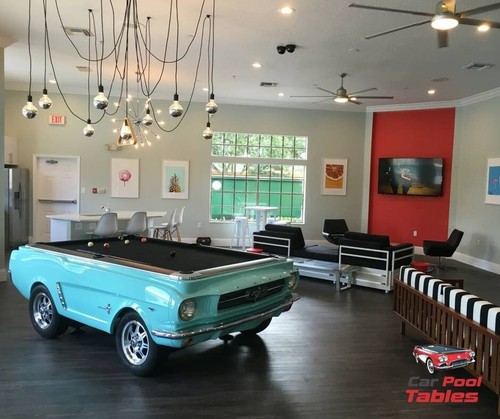 1965 FORD MUSTANG POOL TABLE - Working Lights! Real Car Parts! Real ...