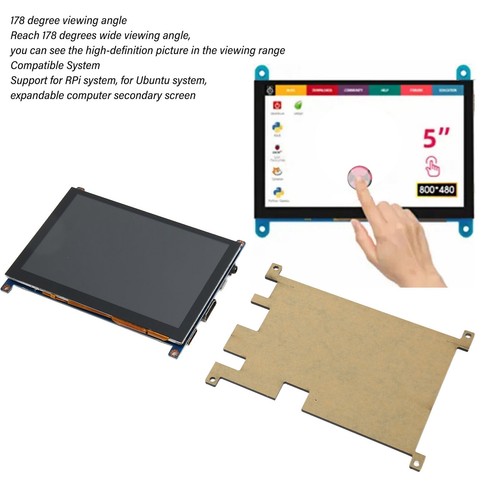 5 Inch IPS Touchscreen Monitor For RPi 800x480 HD Multimedia Interface ...