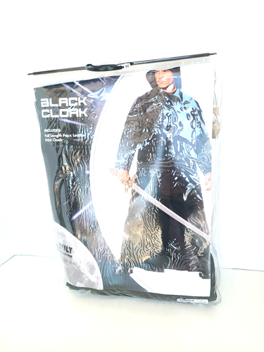 Spirit Black Hooded Cloak Adult Costume Cape Satanic Metal Medieval ...