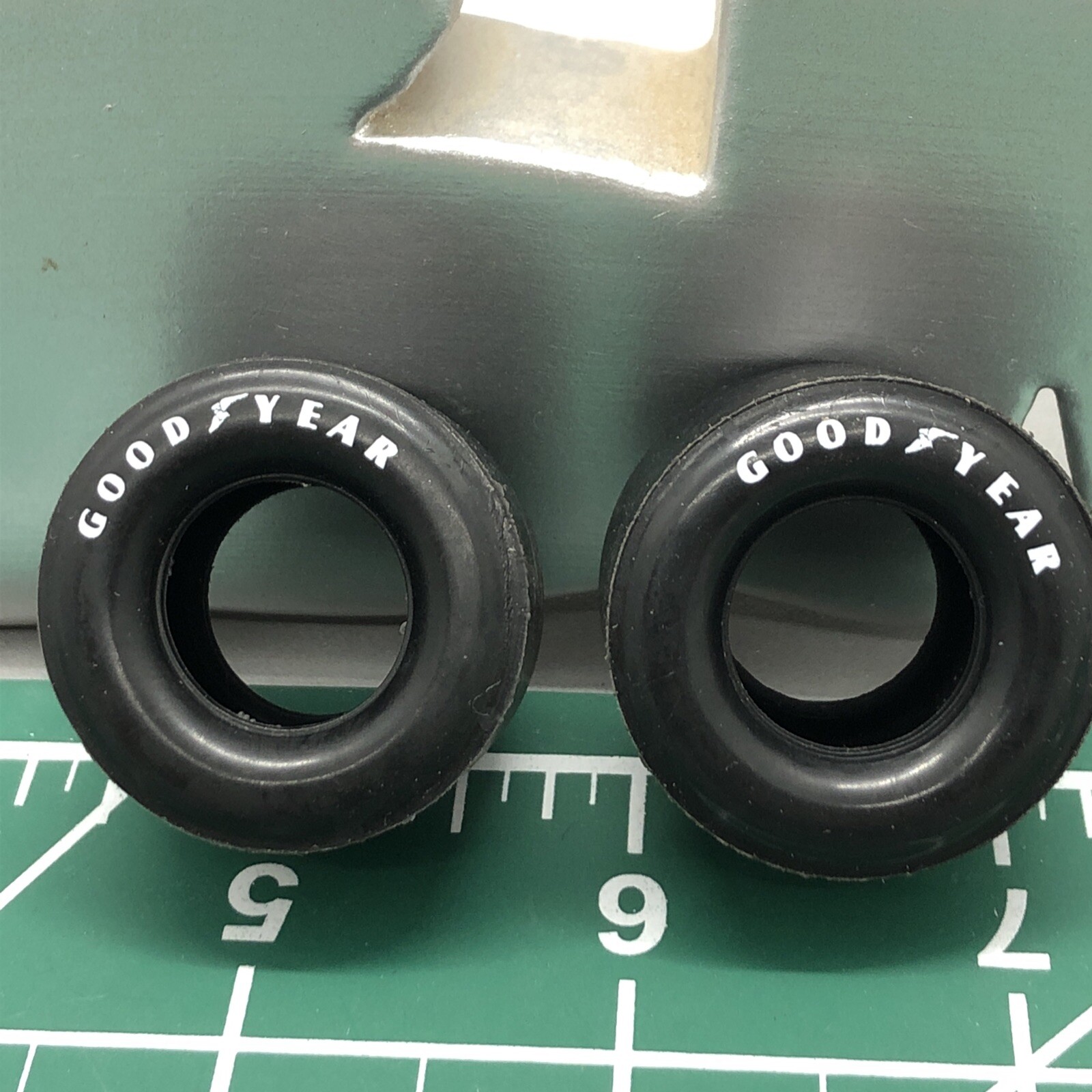 2) MPC Goodyear Pad Printed Drag SLICKS 1.250OD .660W 1:25 LBR Model ...