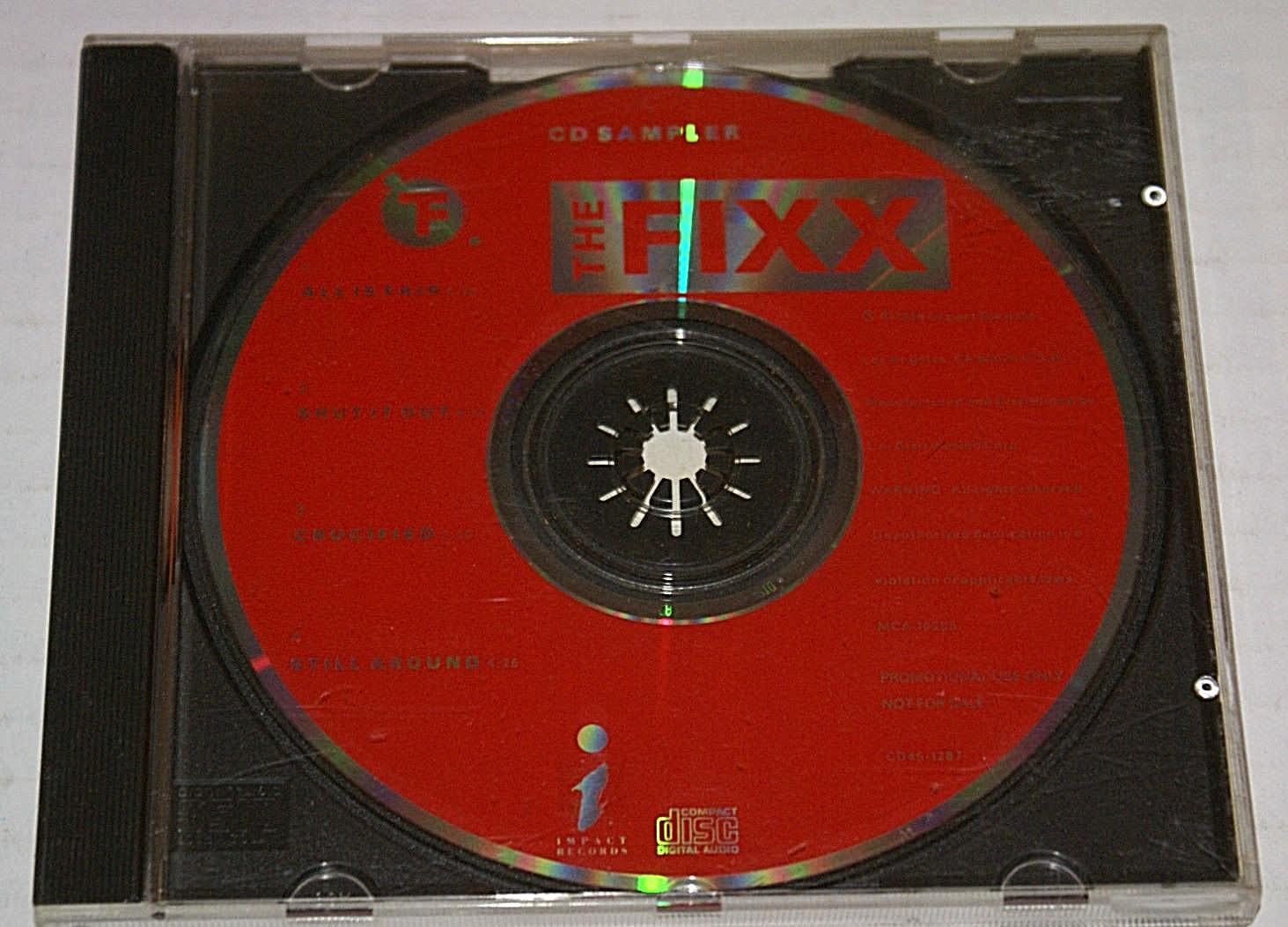 The Fixx Cd Sampler Ink album Richard Termini 1991 4 tracks Promo Only ...