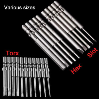 4mm - Round Shank Screwdriver Bits Hexagon Slotted Torx S2 Power Magnetic Drills | eBay