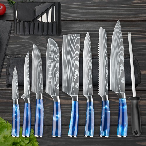 Juego Set De Cuchillos Para Cocina 9 Piezas Profesional Acero ...