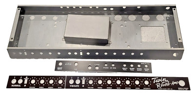 New! Brownface Twin Reverb Chassis Set W/Large Cap Pan, Front and Rear ...