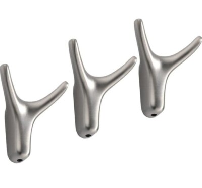 AOBITE 3 Pack Silver Towel Hooks Bathroom Hook Wall Towel Hooks, Zinc ...